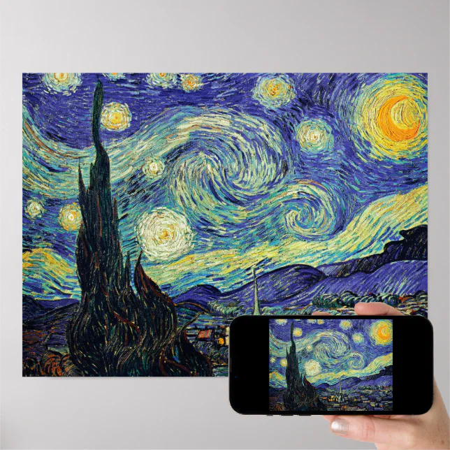 Van Gogh's Starry Night Poster | Zazzle