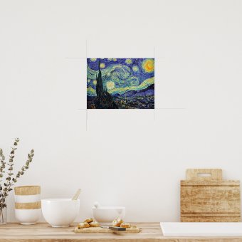 Van Gogh's Starry Night Poster | Zazzle