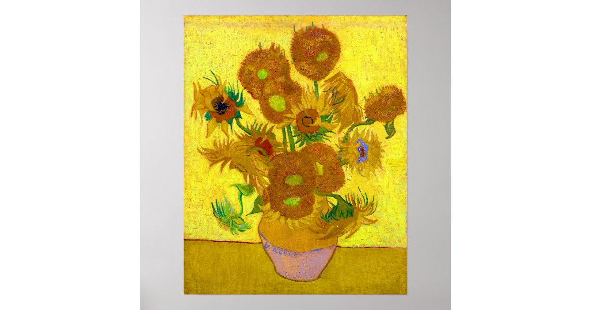 Van Gogh's Sunflowers Poster | Zazzle