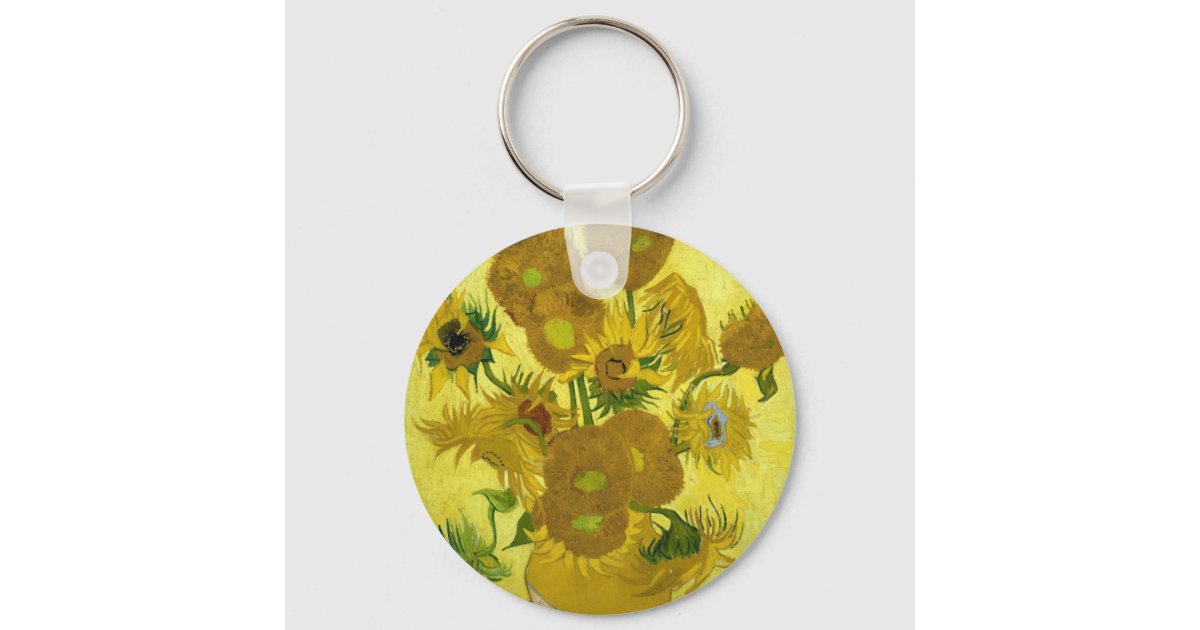 Van gogh's Sunflowersv Keychain | Zazzle