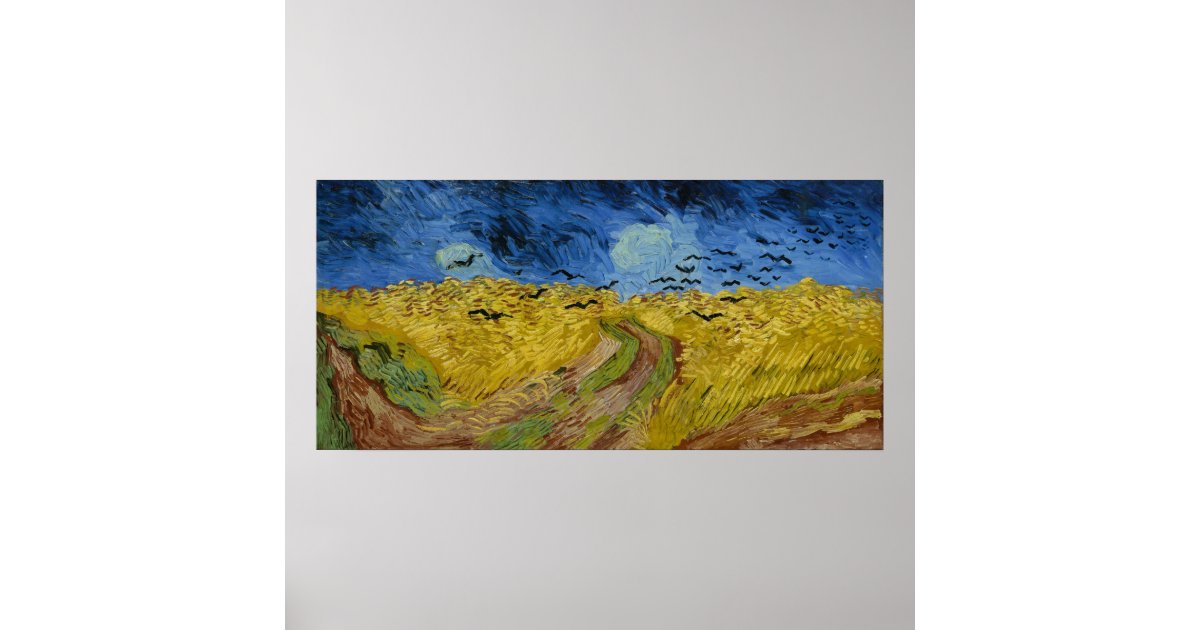 Van Gogh's Wheatfield with Crows Poster | Zazzle