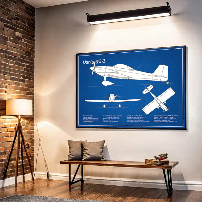 Van’s RV-3 - Airplane Blueprint Plans ABD Poster | Zazzle