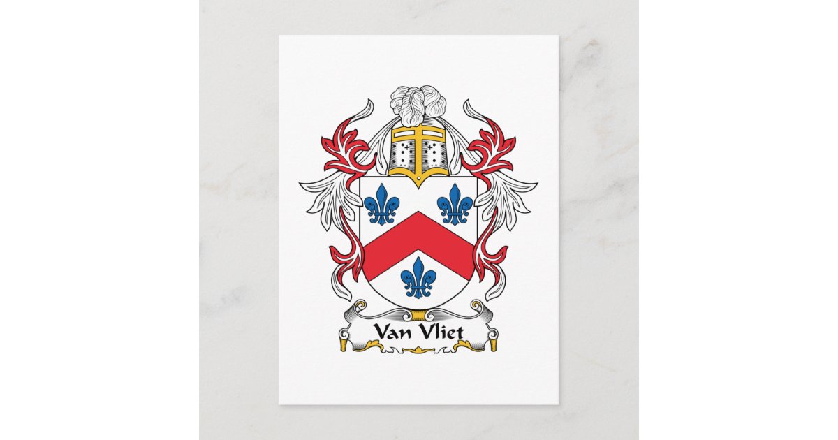 Van Vliet Family Crest Postcard | Zazzle
