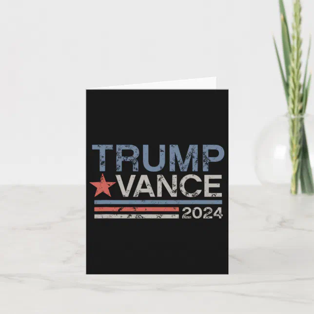 Vance 2024 Retro Stripe Trump Jd Vance Card | Zazzle