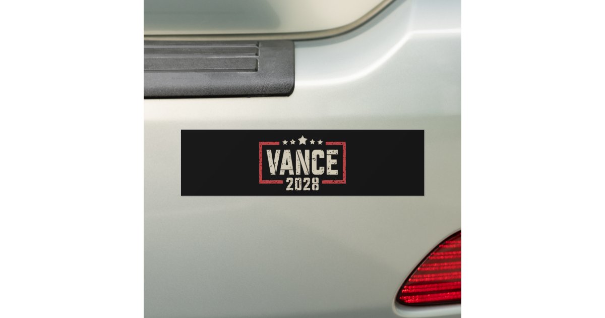 Vance 2028 President Election Campaign US Flag Bumper Sticker | Zazzle