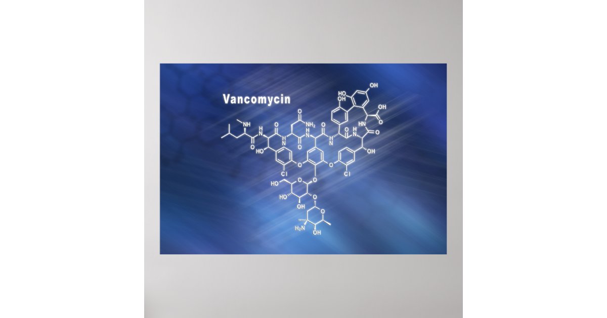 Vancomycin antibiotic poster | Zazzle