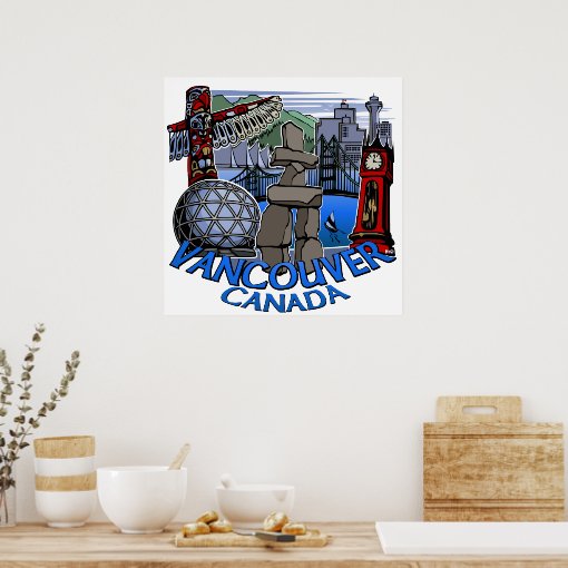 Vancouver First Nations Poster Totem Home Decor | Zazzle