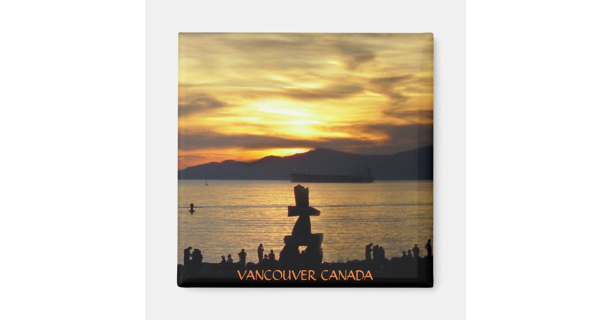 Vancouver Magnet Souvenir Sunset Beach Magnets | Zazzle