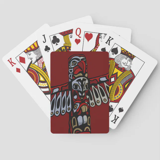 Vancouver Playing Cards Native Art Totem Pole Card | Zazzle