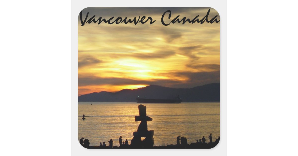 Vancouver Souvenir Stickers Landmark Souvenir Art | Zazzle