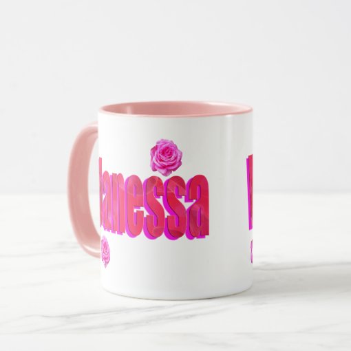Vanessa Name Logo, Mug | Zazzle