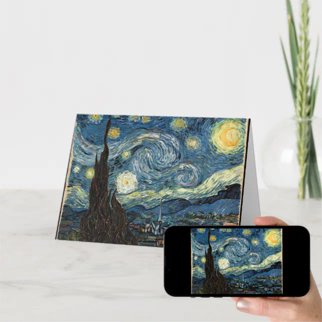 vangogh-starry night edit card | Zazzle
