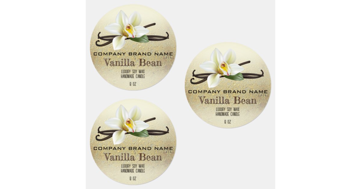 Vanilla Bean Spice Labels | Zazzle
