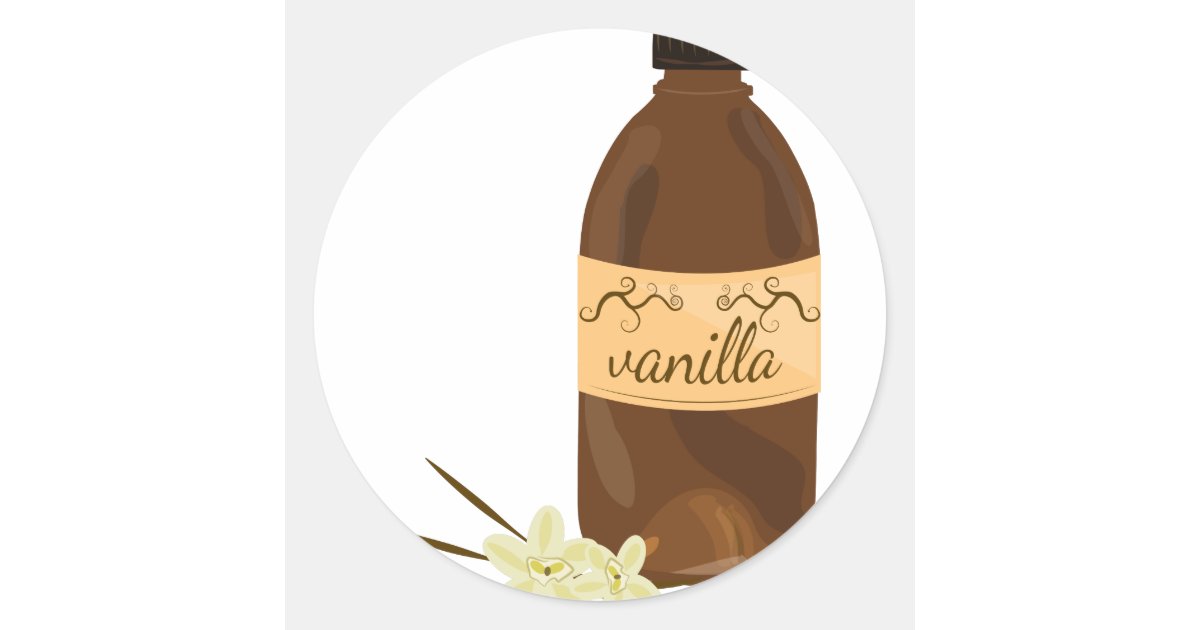 Vanilla Extract Classic Round Sticker | Zazzle