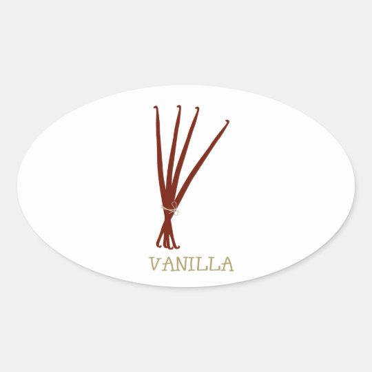 vanilla oval sticker | Zazzle.com