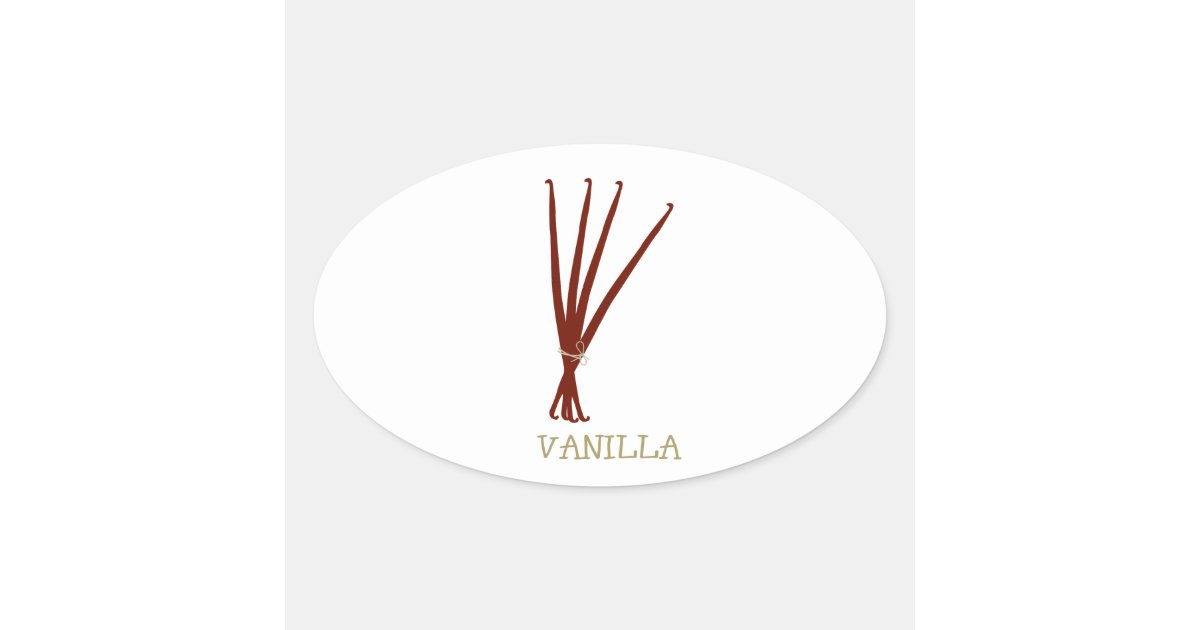 vanilla oval sticker | Zazzle