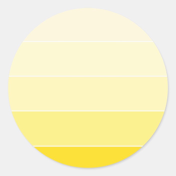 Vanilla Yellow Color Harmony Blank Modern Elegant Classic Round Sticker ...