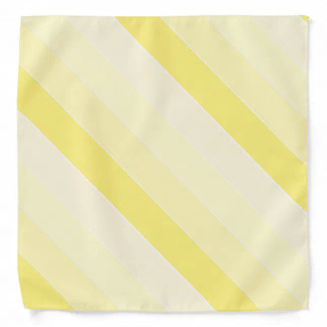 Vanilla Yellow Striped Template Elegant Trendy Bandana | Zazzle