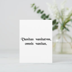 Vanity of vanities, all is vanity. postcard | Zazzle