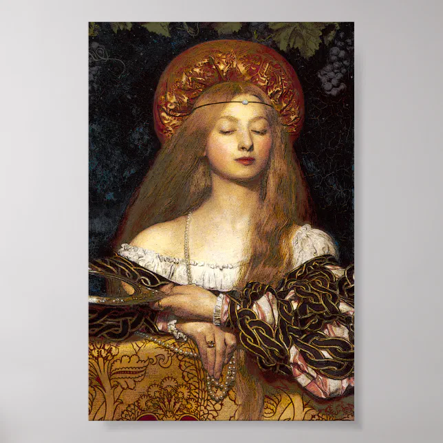 Vanity Pre-Raphaelite Woman poster | Zazzle
