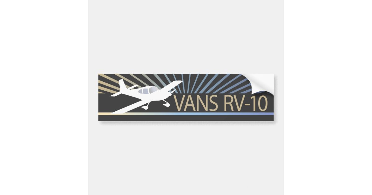 Vans RV-10 Bumper Sticker | Zazzle