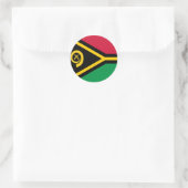 Vanuatu Flag Classic Round Sticker | Zazzle