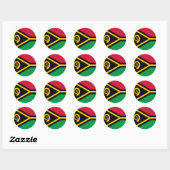 Vanuatu Flag Classic Round Sticker | Zazzle