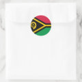 Vanuatu Flag Classic Round Sticker | Zazzle
