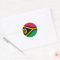 Vanuatu Flag Classic Round Sticker | Zazzle