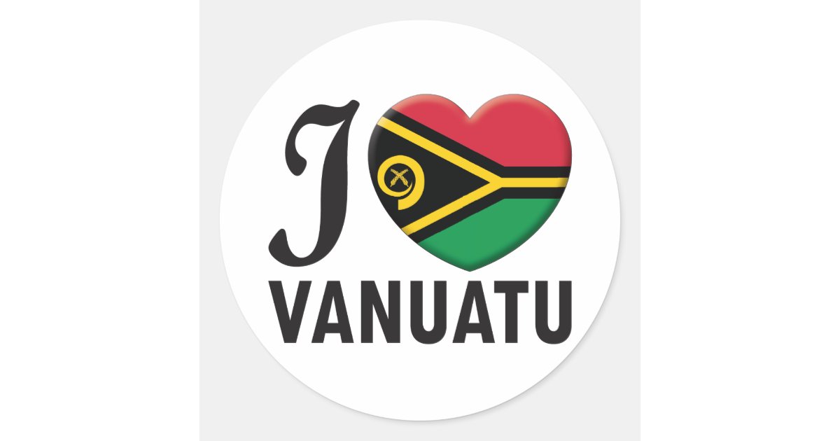 Vanuatu Love Classic Round Sticker | Zazzle