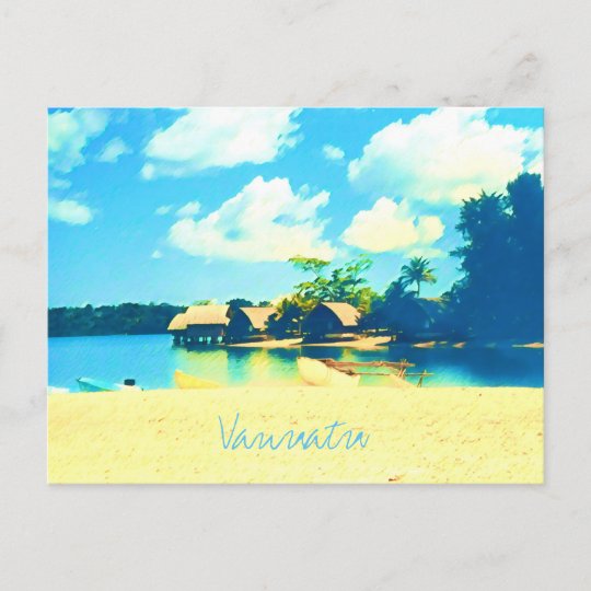 Vanuatu tropical island paradise travel postcard | Zazzle.com