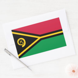 Vanuatuan Flag, Flag of Vanuatu Rectangular Sticker | Zazzle