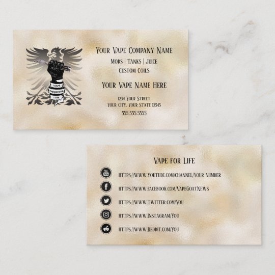 VAPE | I Vape I am Business Social Media Business Card | Zazzle.com