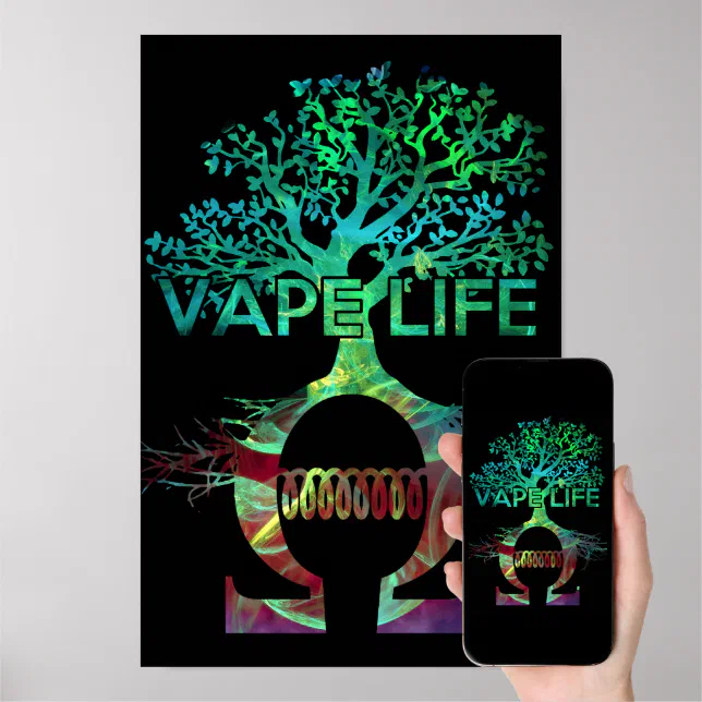 Vape Life Poster Black BG | Zazzle
