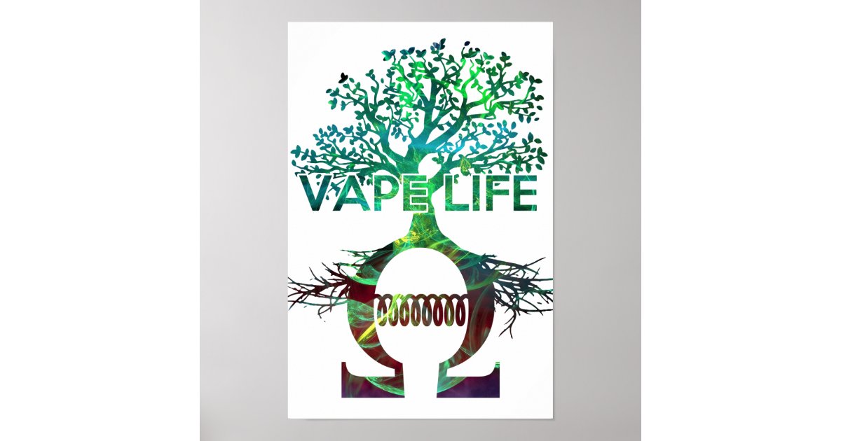 Vape Life Poster White BG | Zazzle