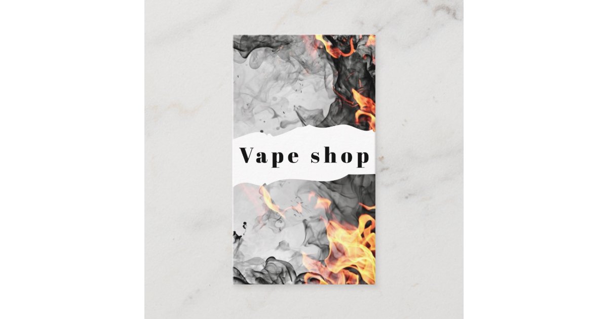 Vape Shop Smoke Cigarette Business Card | Zazzle