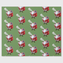 VAPE | Vaping Santa Merry Christmas Wrapping Paper | Zazzle