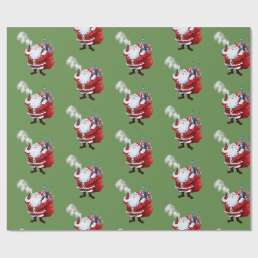 VAPE | Vaping Santa Merry Christmas Wrapping Paper | Zazzle