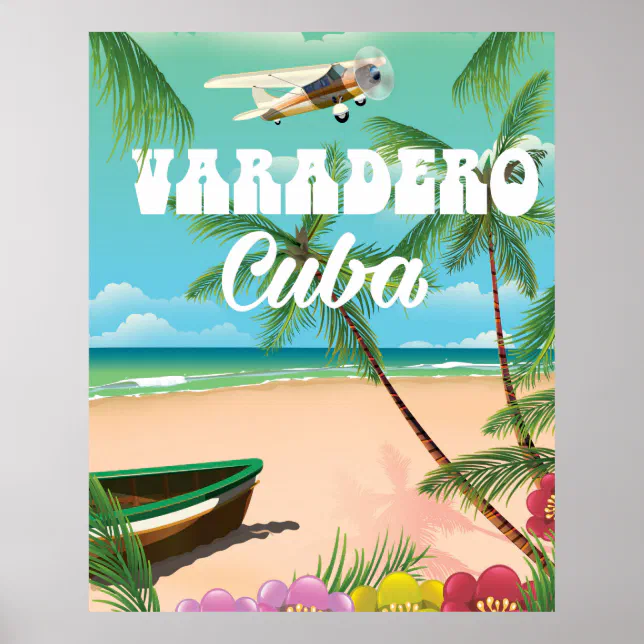 Varadero Cuban beach vacation poster | Zazzle