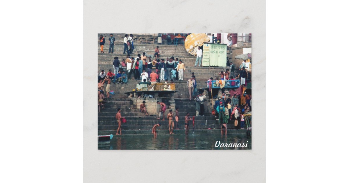 Varanasi ghats, postcard | Zazzle