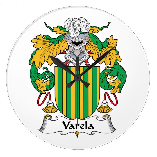 Varela Family Crest Large Clock | Zazzle.com