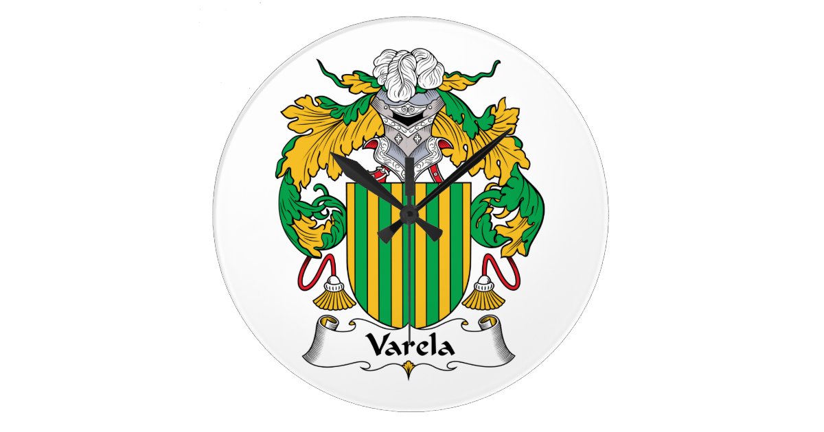 Varela Family Crest Large Clock | Zazzle.com
