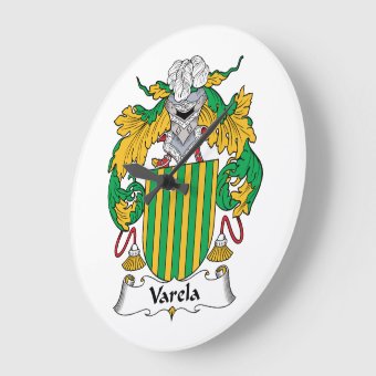 Varela Family Crest Large Clock | Zazzle