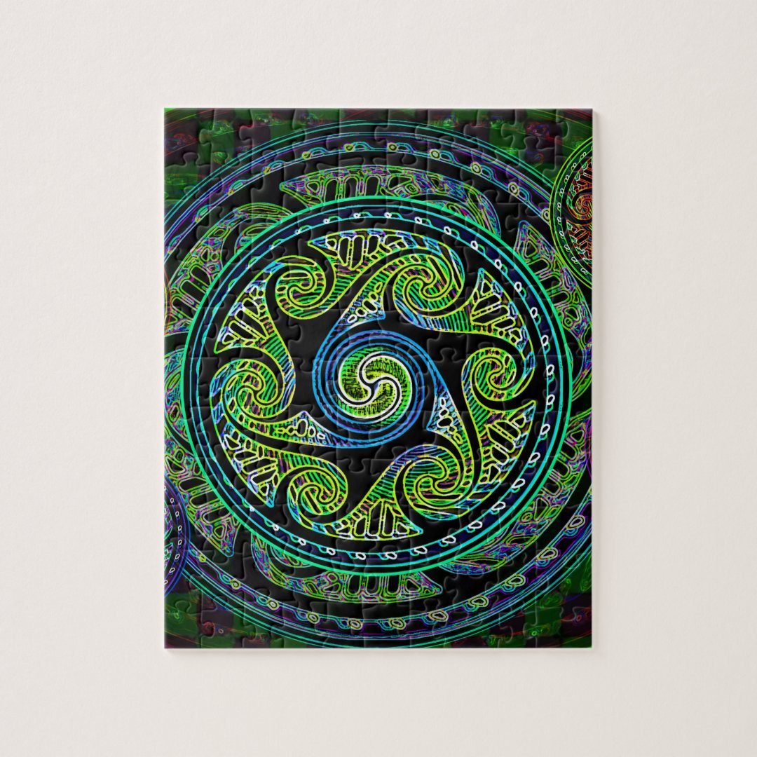 Variated Spheres Vibrant Celtic Knot Jigsaw Puzzle | Zazzle