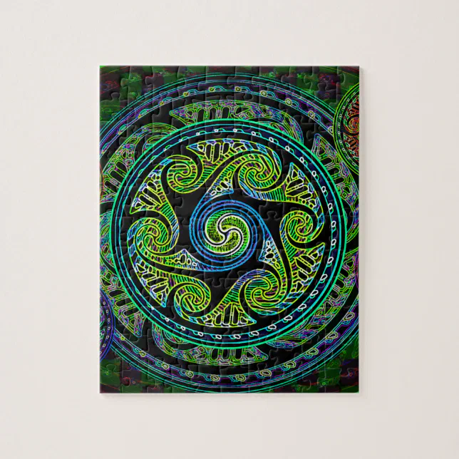 Variated Spheres Vibrant Celtic Knot Jigsaw Puzzle | Zazzle