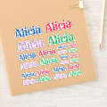 Variety of Sizes of the Name Alicia Sticker | Zazzle