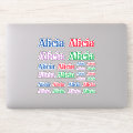 Variety of Sizes of the Name Alicia Sticker | Zazzle