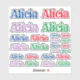 Variety of Sizes of the Name Alicia Sticker | Zazzle