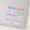 Variety of Sizes of the Name Alicia Sticker | Zazzle
