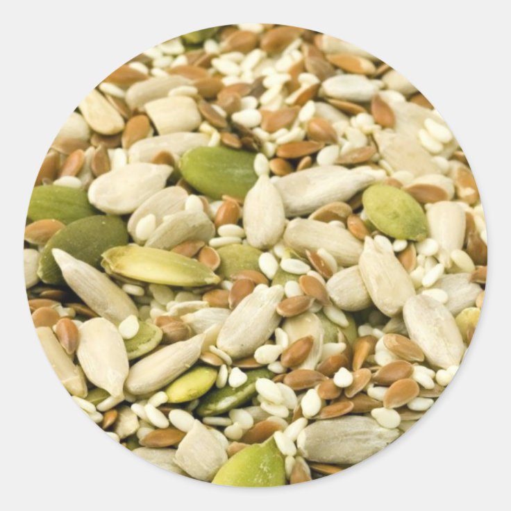 Various Eatable Seeds Classic Round Sticker | Zazzle